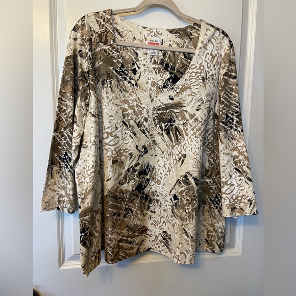 Ruby Rd. | Tops | Ruby Rdfavorites 2x Womens Abstract Print 34 Sleeve ...